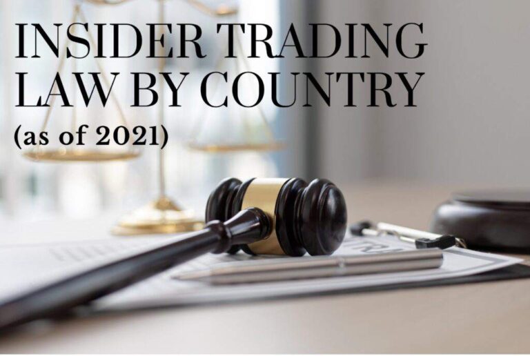 Insider Trading Law by Country (as of 2021)