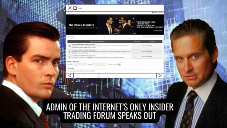 Admin of The Internet's Only Insider Trading Forum Speaks Out